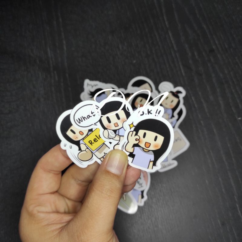 Jual isi 25 pcs stiker kertas karakter line smail brush sticker ...