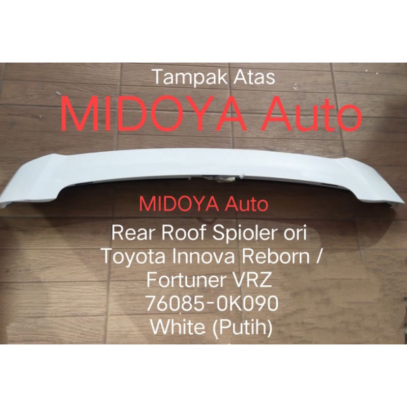 Jual Rear Roof Spoiler Toyota Innova Reborn Putih ori | Shopee Indonesia