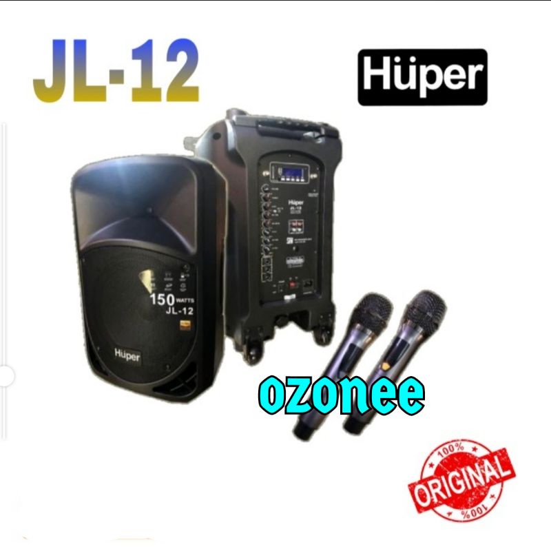 Jual SPEAKER PORTABLE WIRELESS HUPER JL 12 150WATT ORIGINAL 12 INCH | Shopee Indonesia