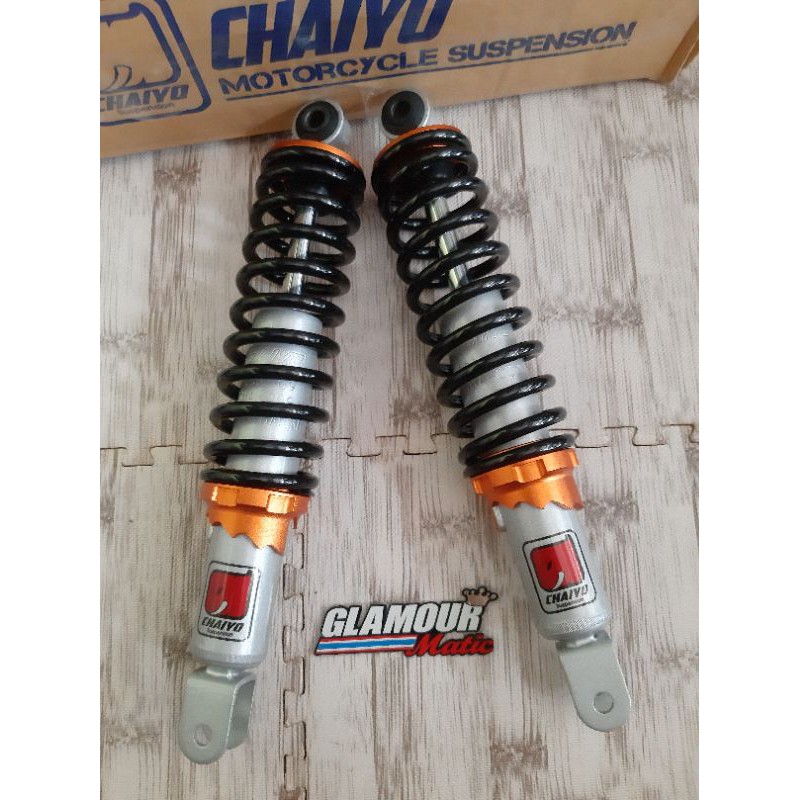 Jual shock chaiyo thailand black orange 300mm | Shopee Indonesia