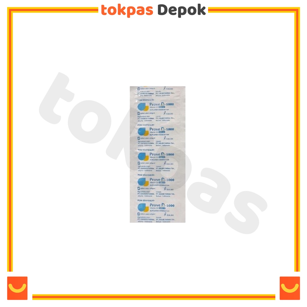 Jual Prove D3 1000 IU Kalbe - Vitamin D3 Strip 10 Tablet OP-001 ...