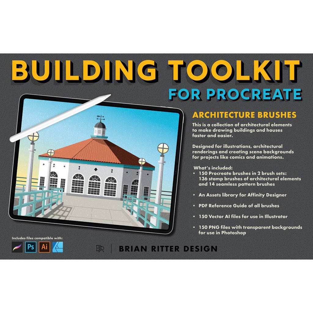 Jual Procreate Brush - Building Tool Kit Brush Stamps for Procreate ...