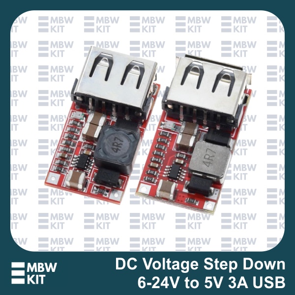 Jual DC Voltage Stepdown 5V 3A USB Buck Converter Step Down Module ...