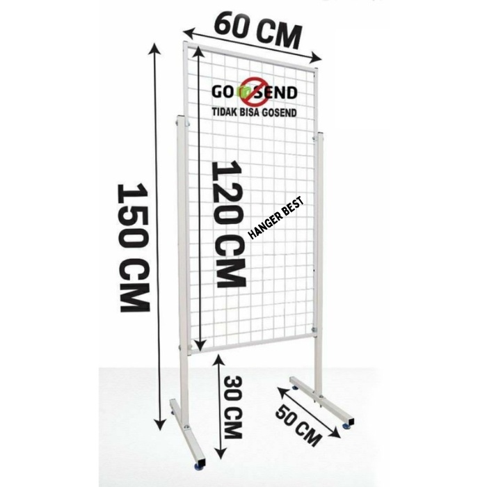 Jual Rak Mundo 60 x 120 CM / Standing Rak Ram Wire Mesh Pajangan ...