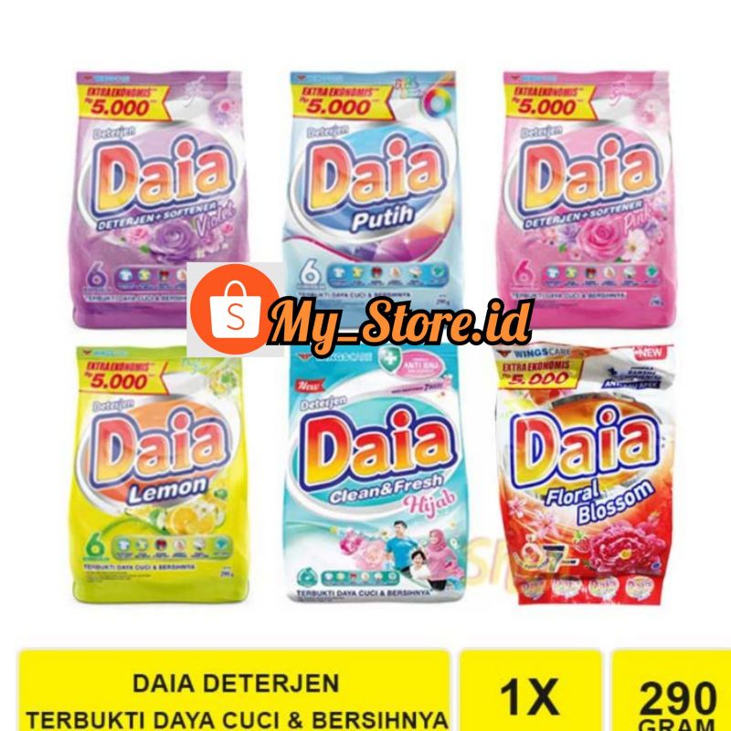 Jual Daia Detergen 5000 ( 290 gram ) | Shopee Indonesia