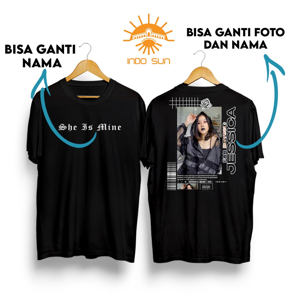 Jual KAOS CUSTOM AESTHETIC BISA GANTI FOTO DAN NAMA - KAOS KAPELAN ...