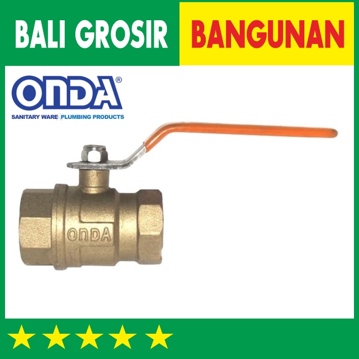 Jual 3/4" ONDA BALL VALVE STOP KRAN HANDLE KUNINGAN | Shopee Indonesia