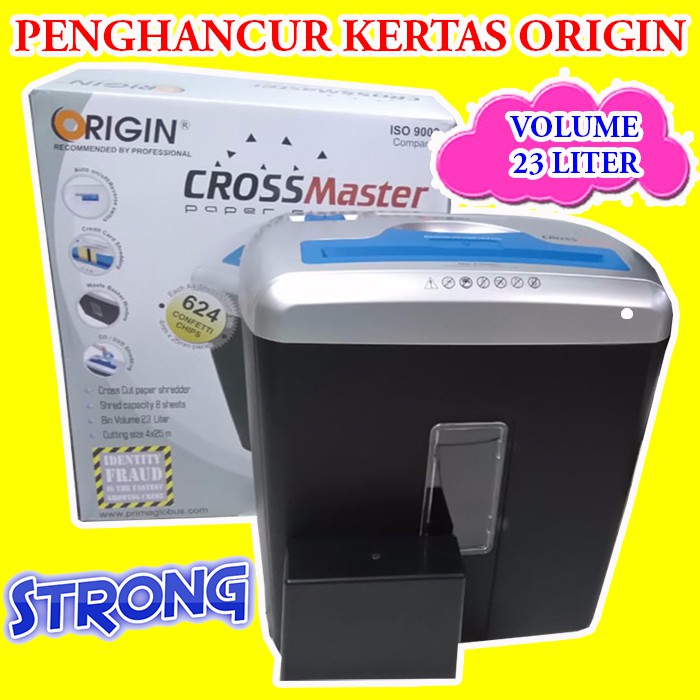Jual Mesin Penghancur Kertas ORIGIN Cross Master/Alat Sobek Kertas Kuat ...
