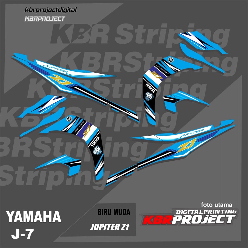 Jual JUPITER ZI striping motor YAMAHA motor sticker variasi Racing J-7 ...