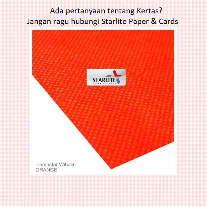Jual Kertas Covering Paper LINMASTER ORANGE | Shopee Indonesia