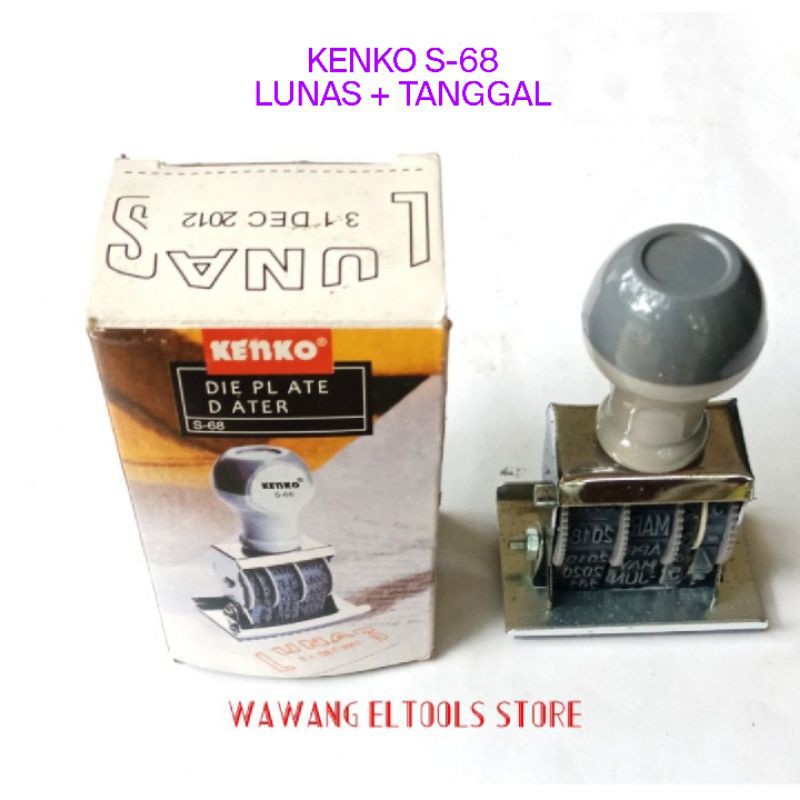 Jual STEMPEL LUNAS + TANGGAL KENKO S-68 /ORIGINAL/Kuat/Tahan Lama/Tinggi 8 Cm | Shopee Indonesia