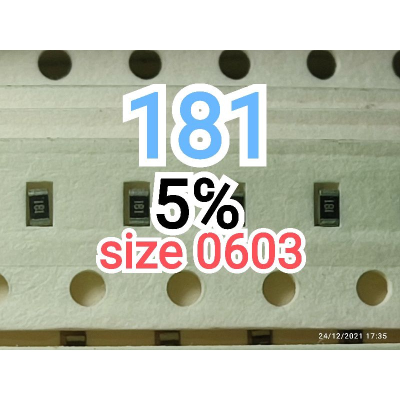 Jual 10pcs Chip resistor smd 181 size 0603 180 ohm 180ohm | Shopee ...