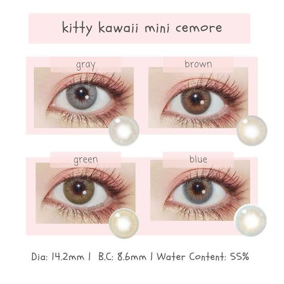 Jual MINI CEMORE by Kitty Kawaii softlens natural softlen diameter ...