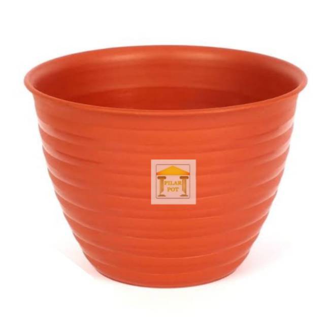 Jual POT BUNGA TANAMAN MOTIF TAWON MERAH BATA 30CM BUDI JAYA - ORIGINAL ...