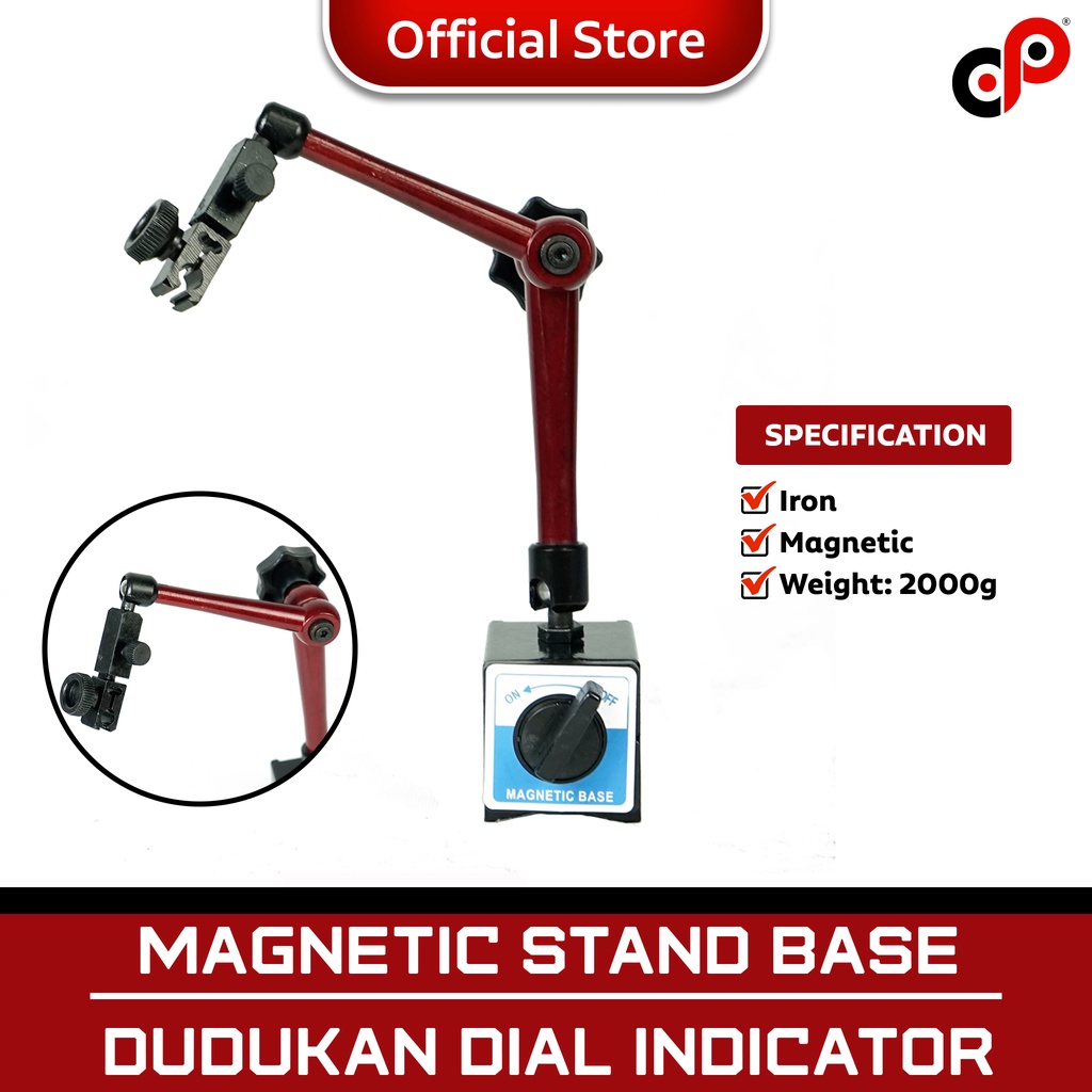 Jual Magnetic Stand Base | Stang Flexible | Dudukan Dial Indicator | RED | MINI | | Shopee Indonesia