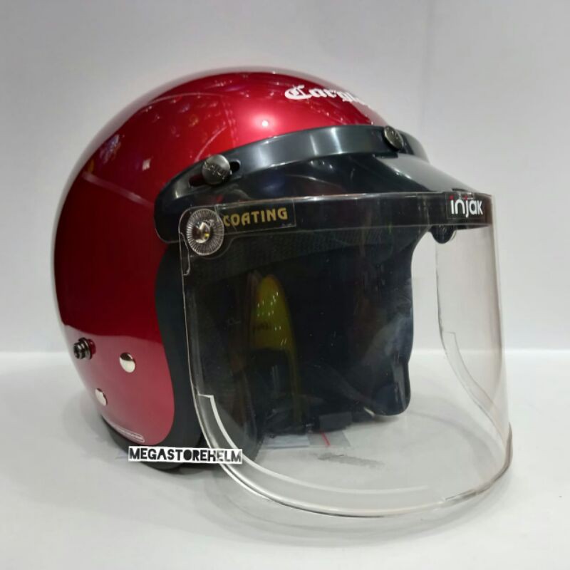 Jual Helm Cargloss CFM Deep Red Met (Merah Marun Glossy) | Shopee Indonesia