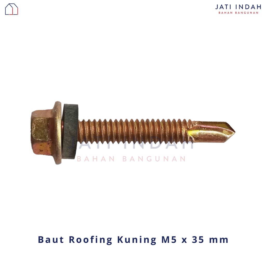 Jual BAUT ROOFING 12 X 3,5 CM / SEKRUP / SKRUP BAJA RINGAN M5 X 35 MM ...