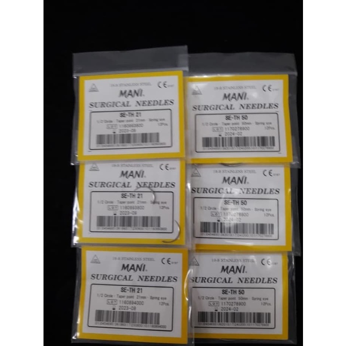 Jual Jarum Hecting Mani Otot 1/2 Lingkaran - Penampang Bulat/ Tappered ...