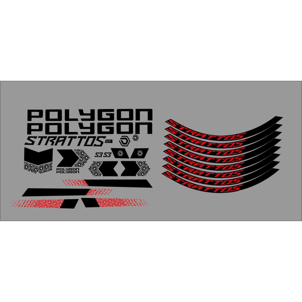 Jual cutting sticker polygon strattos s3 custom | Shopee Indonesia