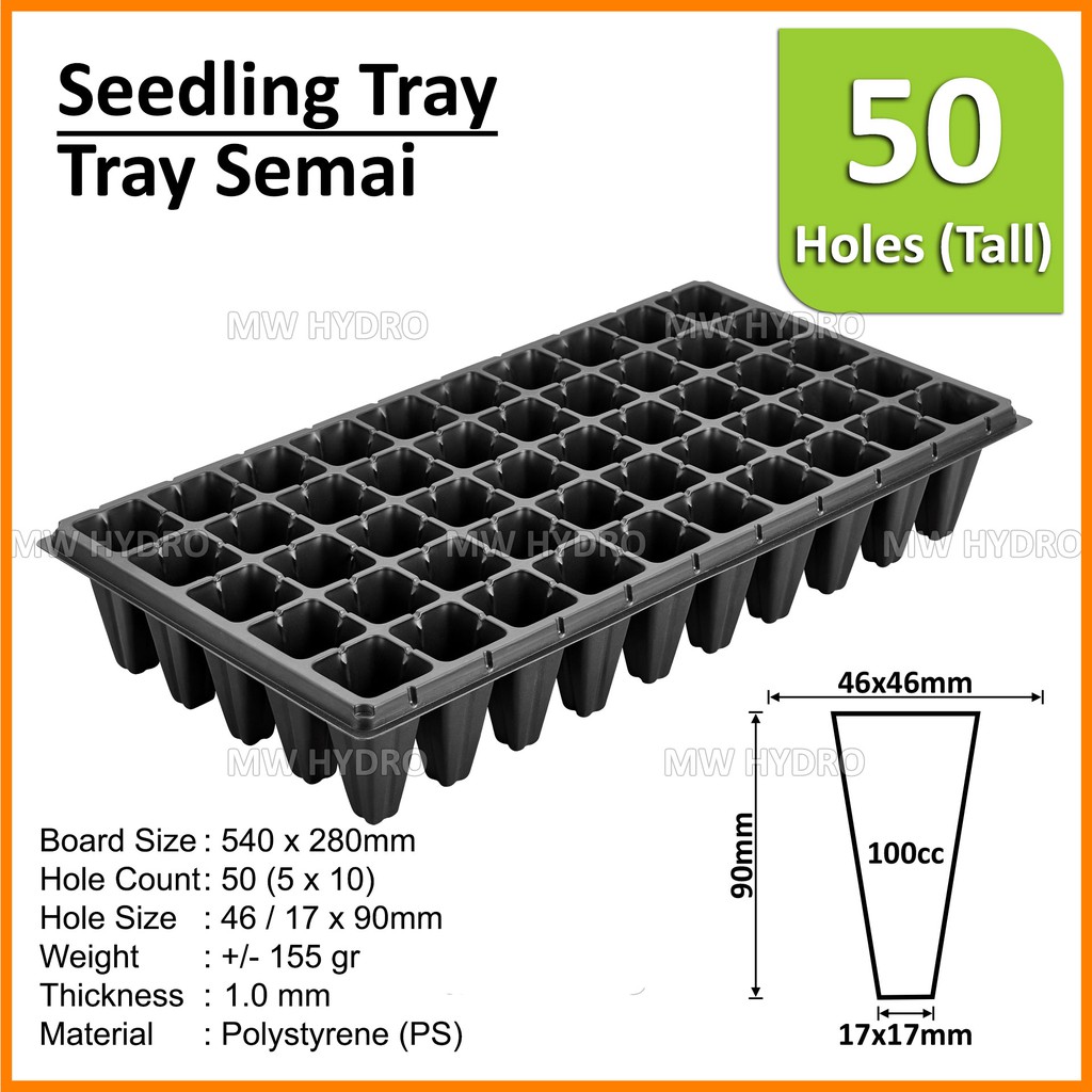 Jual Tray Semai / Seedling Tray - 50 Lubang Model Tall / Tinggi ...
