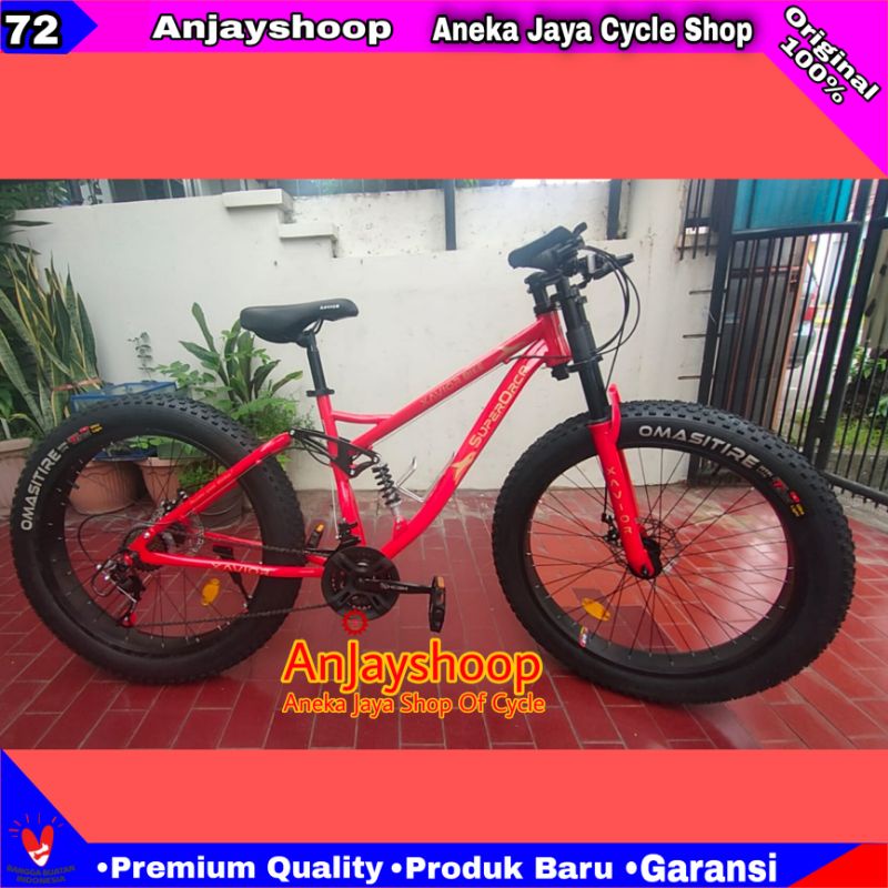 Jual Sepeda Gunung Mtb 26 inch Fatbike Xavior Jagur / Xavior Super Orca suspensi | Shopee Indonesia