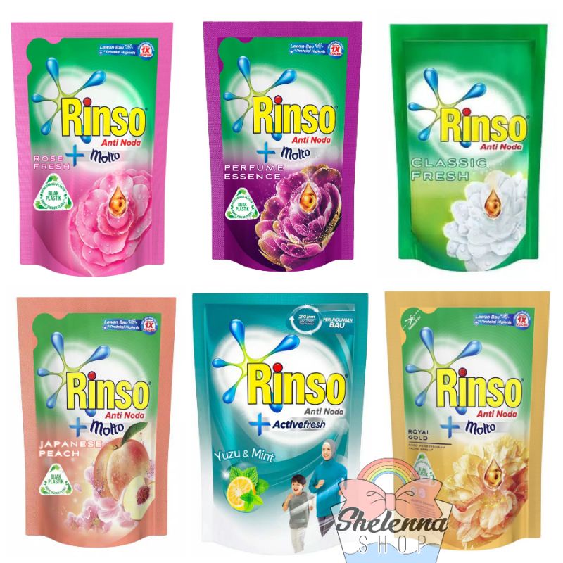 Jual Rinso Molto Deterjen Cair Rose Fresh all varian 750 / 700 Ml ...