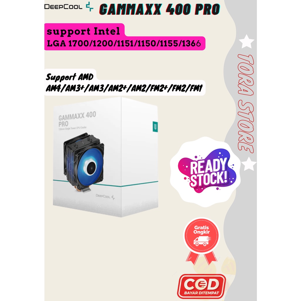 Jual Cpu Cooler LGA 1700 DEEPCOOL GAMMAXX 400 PRO- DUAL FAN (INTEL ...