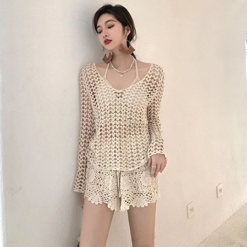 Jual READY STOCK SAF - LOVED set 3 pcs woman premium / crop tank top ...