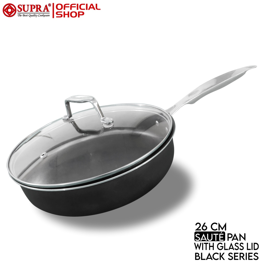 Jual SUPRA Panci Anti Lengket Saute Pan 26 Cm Black Series | Shopee ...