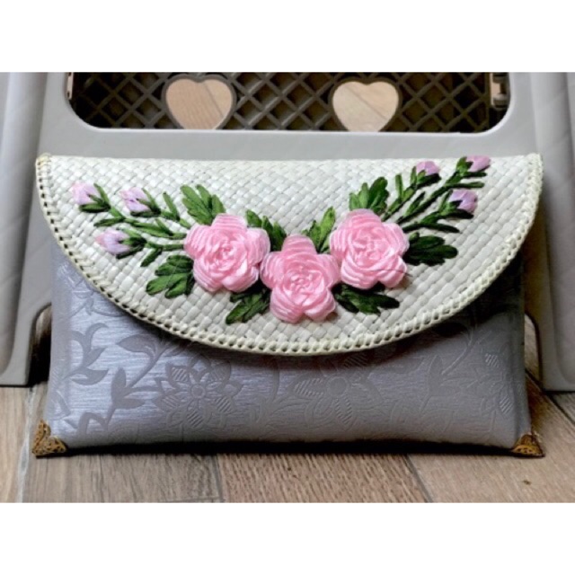 Jual Dompet Cluth sulam ceren size 25x15 cm | Shopee Indonesia