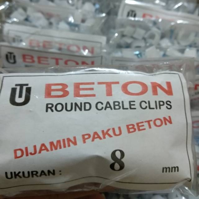 Jual Klem Kabel BETON no. 8. Isi 50bks (@45pcs/bks) || Dijamin Paku ...