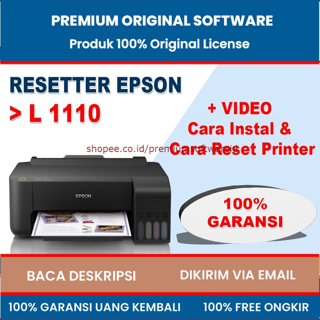 Jual RESETTER EPSON L1110 + Video Cara Aktivasi Dan RESET Printer | Shopee Indonesia
