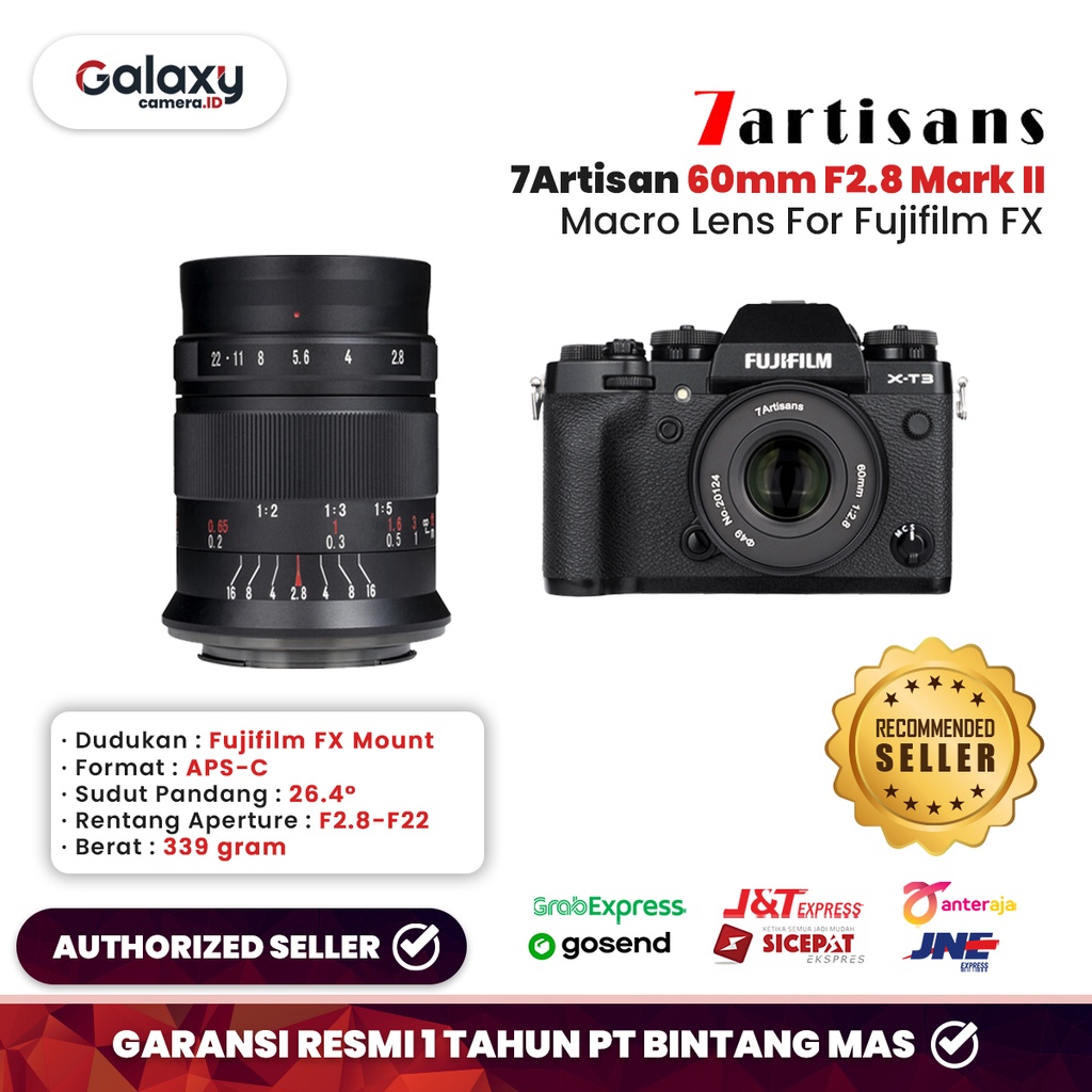 Jual Lensa 7Artisans 60mm F2.8 Mark II Macro For Fuji FX Mount | Shopee Indonesia
