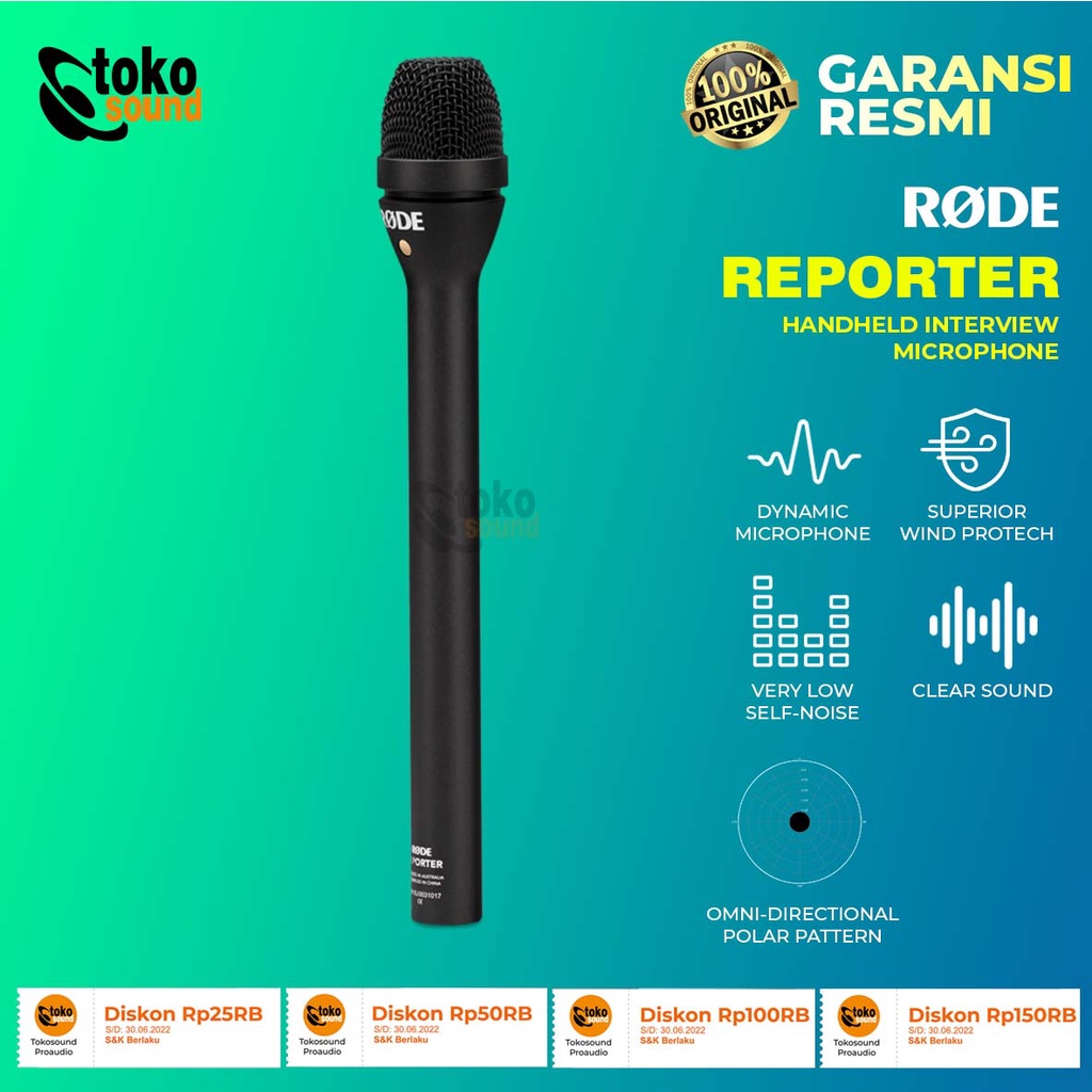 Jual Rode Reporter Handheld Interview Microphone | Shopee Indonesia