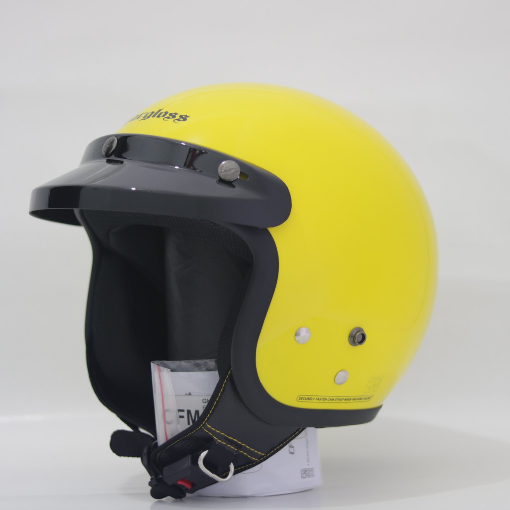 Jual HELM CARGLOSS Kuning Lemon HELMET MOTOR BOGO RETRO POLOS PRIA ...