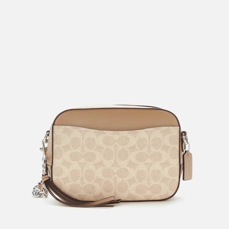 Jual COACH CAMERA CROSSBODY BAG - SAND TAUPE | Shopee Indonesia