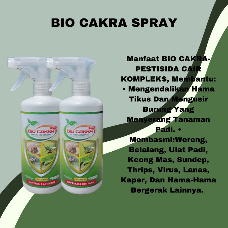 Jual Pestisida Organik Siap Pakai BIO CAKRA Spray 500 ML Untuk Semua ...