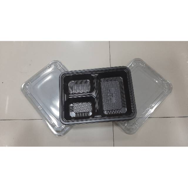 Jual Mika box bento Nbk sekat 3/mika nasi bento/10 pcs | Shopee Indonesia