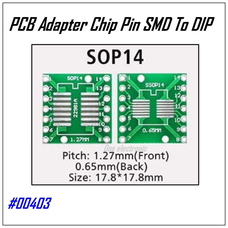 Jual PCB Board Converter Smd 0.65mm/1.27mm SOP14/SSOP14 Pin To 2.54mm DIP | Shopee Indonesia