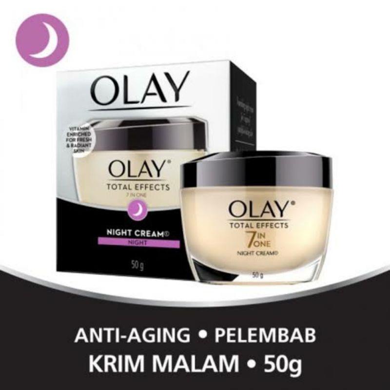 Jual Olay Total Effects 7 in 1 Anti Aging Night Cream 50g, exp 2027 | Shopee Indonesia