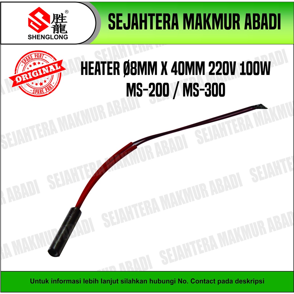 Jual Heater Pemanas / Heating Tube MS - 200 / MS - 300 8 mm x 40 mm ...