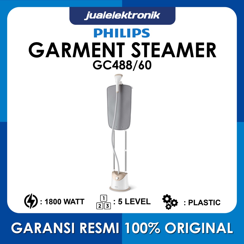 Jual PHILIPS Stand Steamer GC488/60 Gold Setrika Uap Baju Tanki Air 1 ...