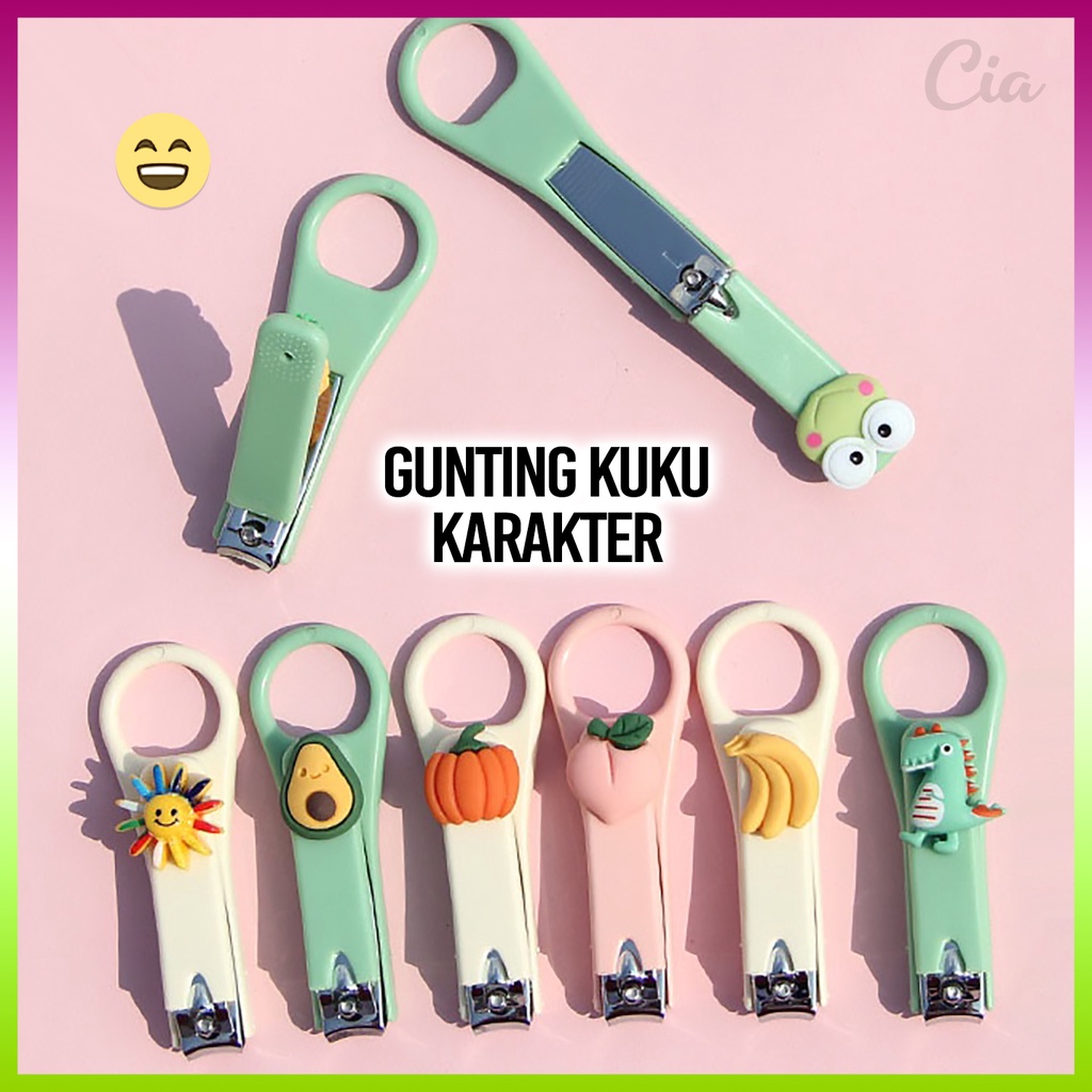 Jual Gunting Kuku Mini Karakter Lucu Gunting Pemotong Capit | Shopee ...