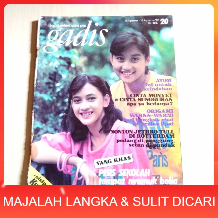 Jual Majalah GADIS No.20 Agu 1982 RUNI & NILA Langka | Shopee Indonesia