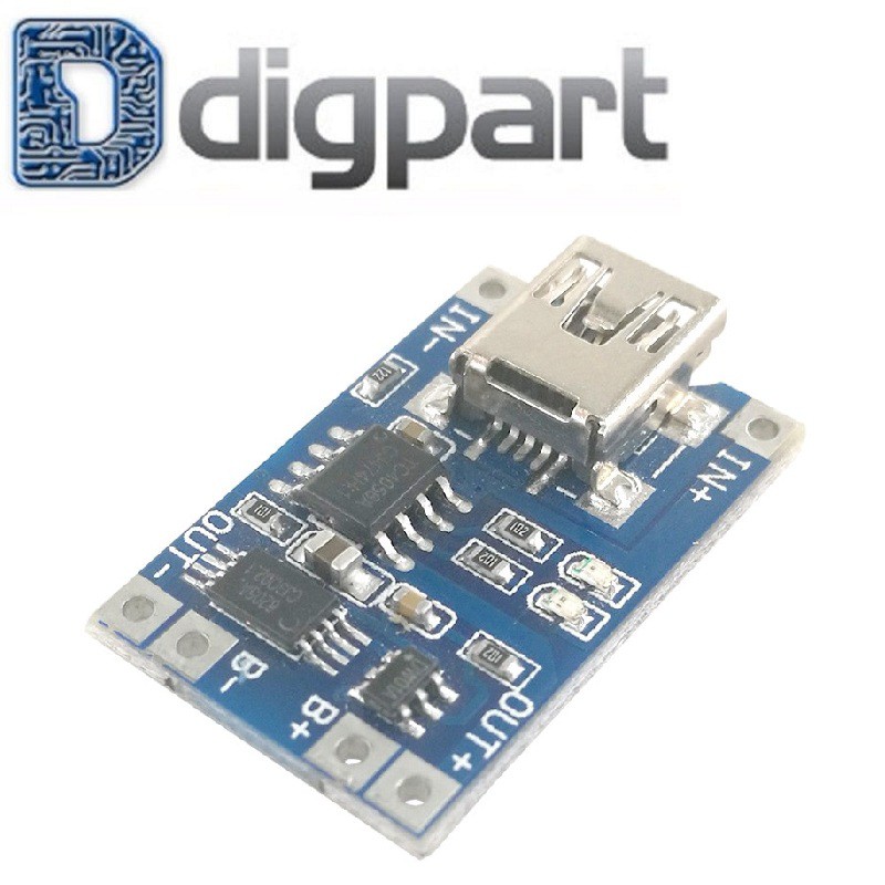 Jual Charger 5V Mini USB 1A 18650 Lithium Battery Board With Protection ...