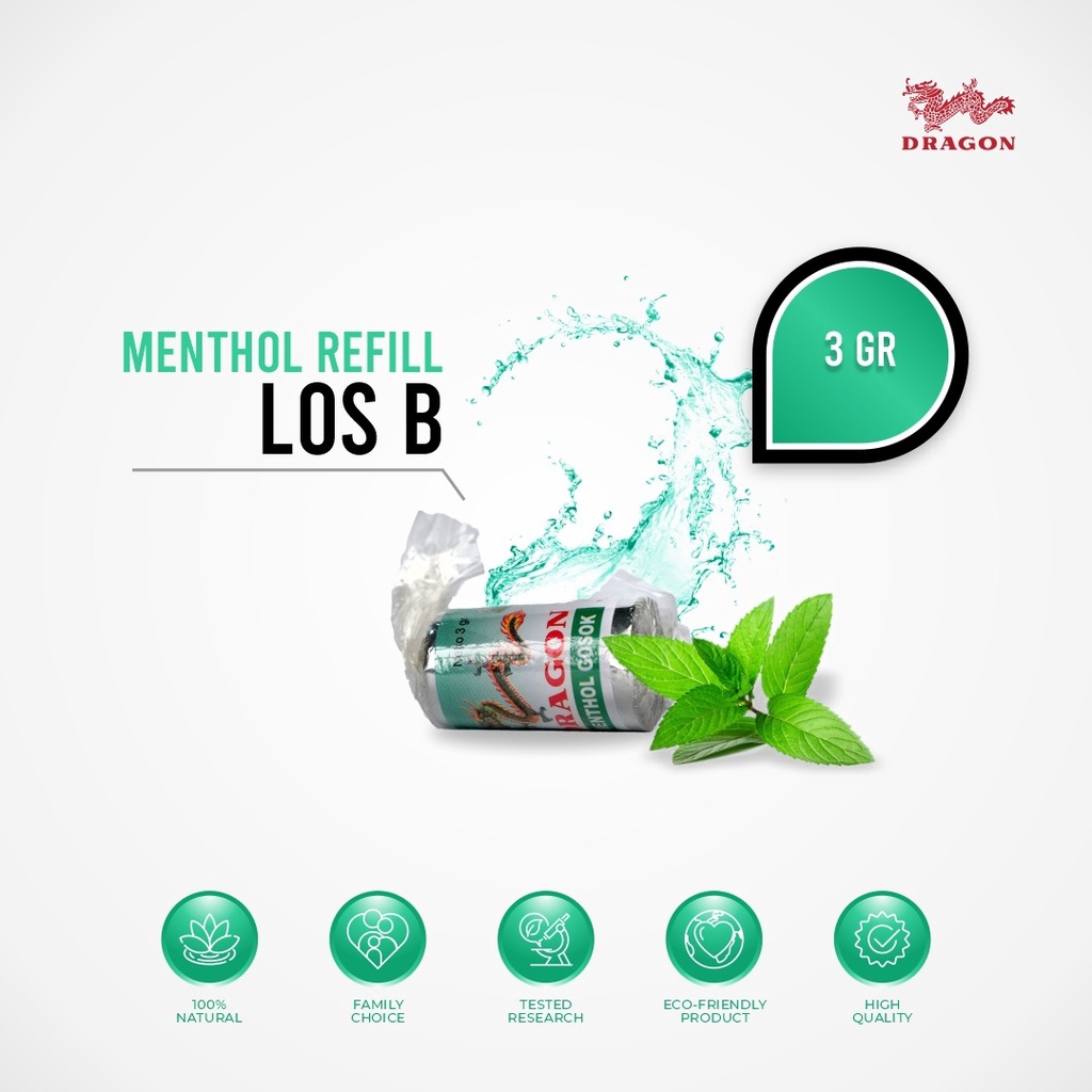 Jual Dragon Menthol Refill LOS B 3 gr | Obat Gosok | Shopee Indonesia