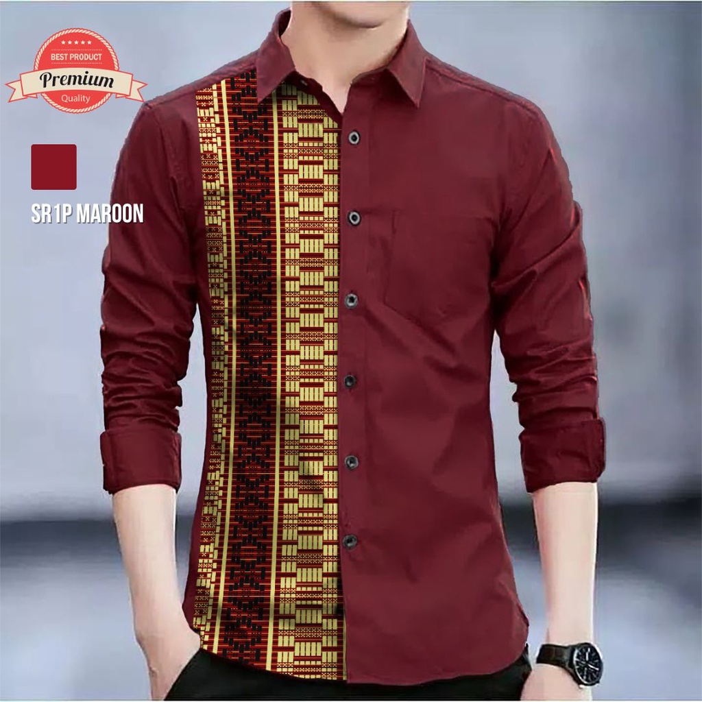 Jual Angelaco | Kemeja Batik Lengan Panjang Pria | Batik Batak Pria ...