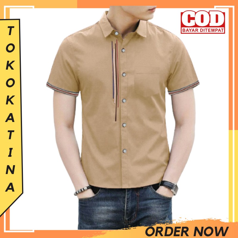 Jual Hem Cowok Grosir Jumbo Motif Polos Import Atasan Pria Dewasa ...