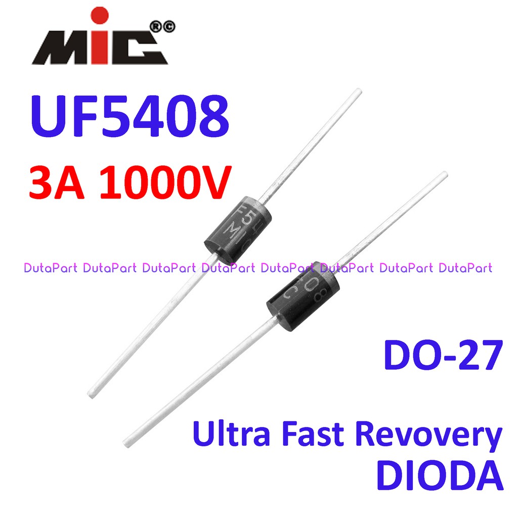 Jual UF5408 UF 5408 3A 1000V MIC Ultra Fast Recovery Rectifier Dioda Diode | Shopee Indonesia