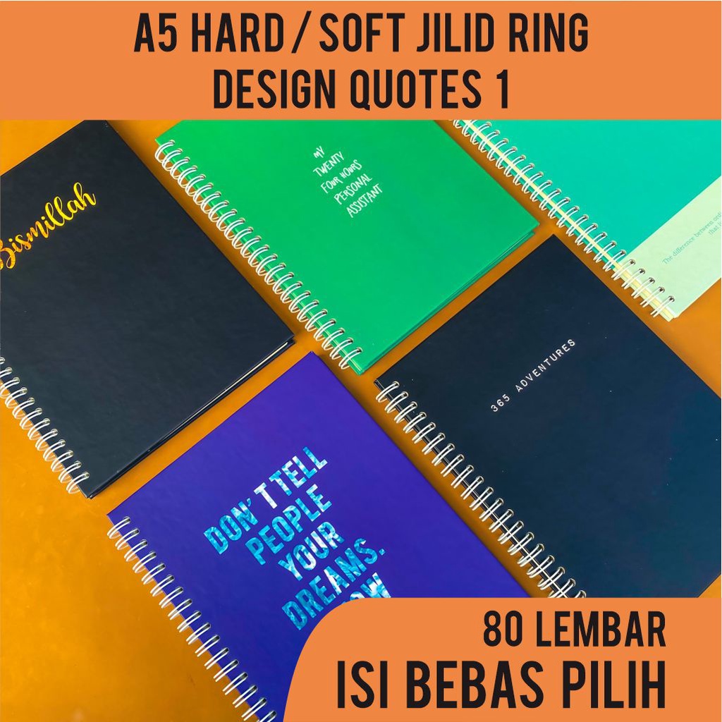 Jual Notes Jilid Ring Spiral Isi Bebas Pilih A5 80 Lembar Hardcover ...